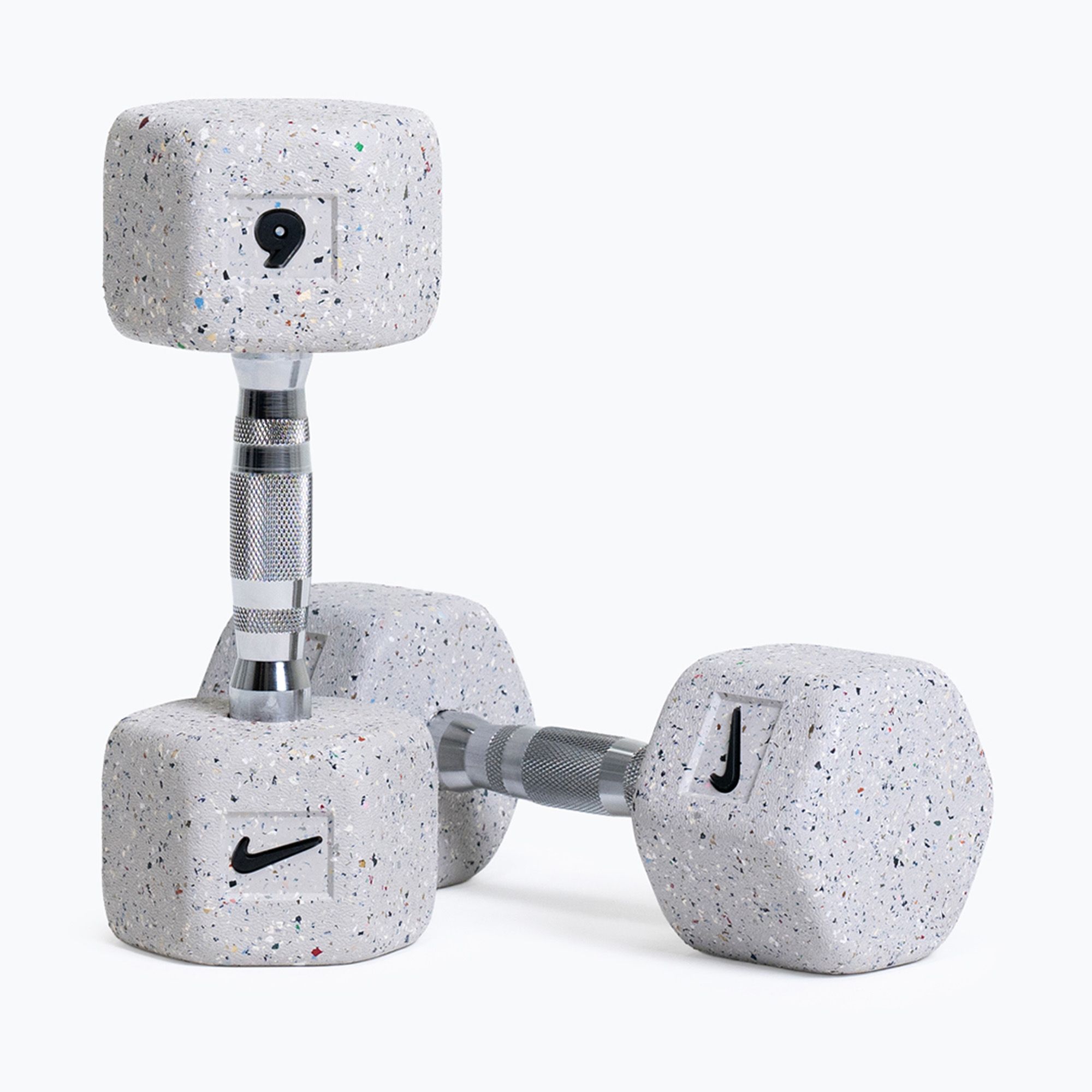 Gantera cauciucată Nike Strength Grind Hex Dumbbell 22,5 kg wolf grey ...
