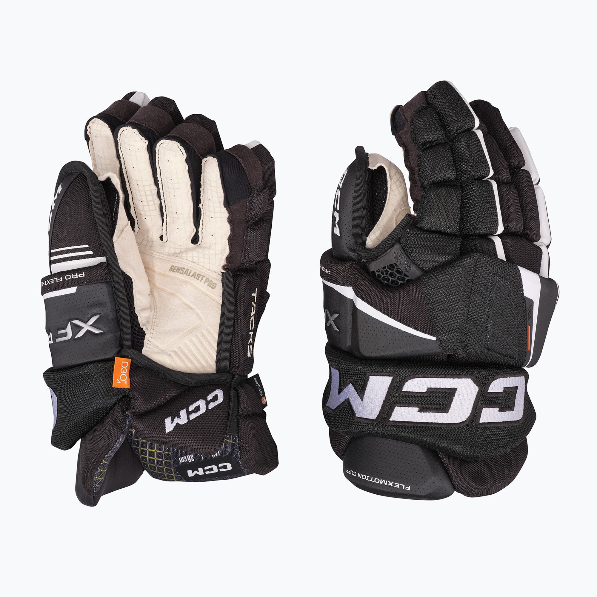 Mănuși de hochei CCM Tacks XF Pro SR black/grey (HGXFPRO-SR15BKGG ...