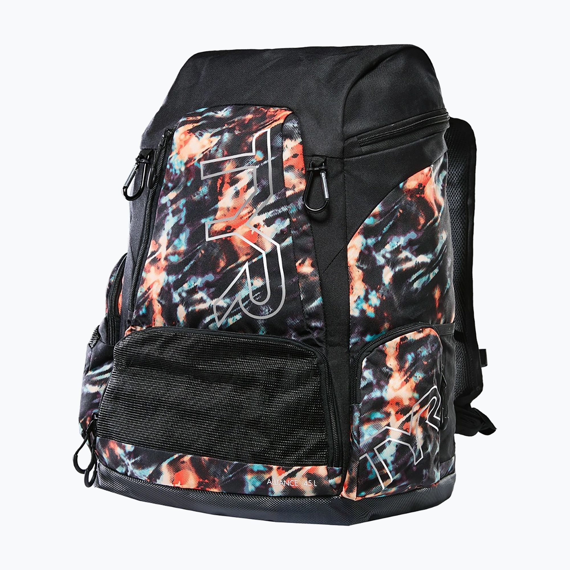 Rucsac de înot Tyr Alliance Validus Printed 45 l orange/aqua/black ...