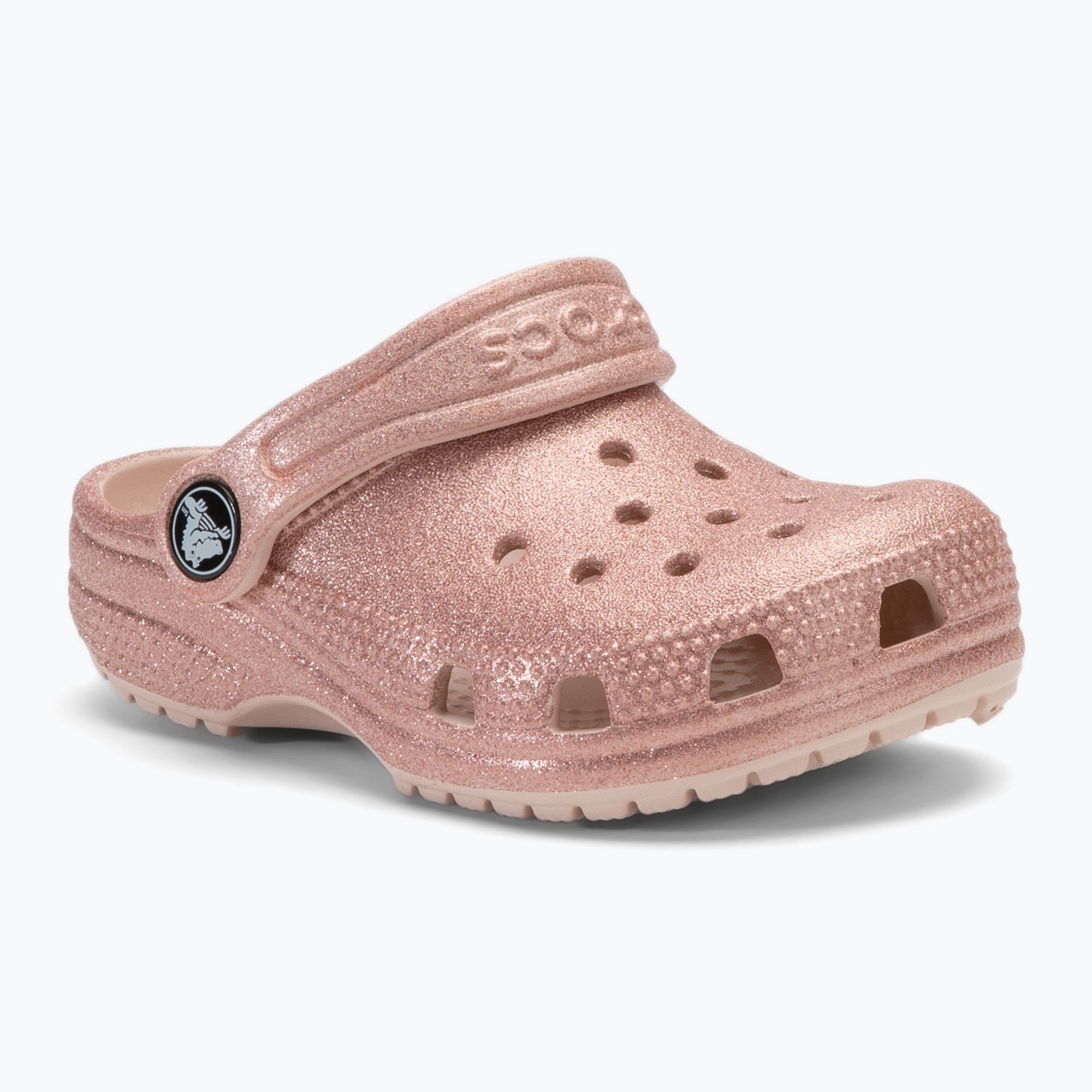 Papuci pentru copii Crocs Classic Glitter Clog Toddler quartz glitter ...