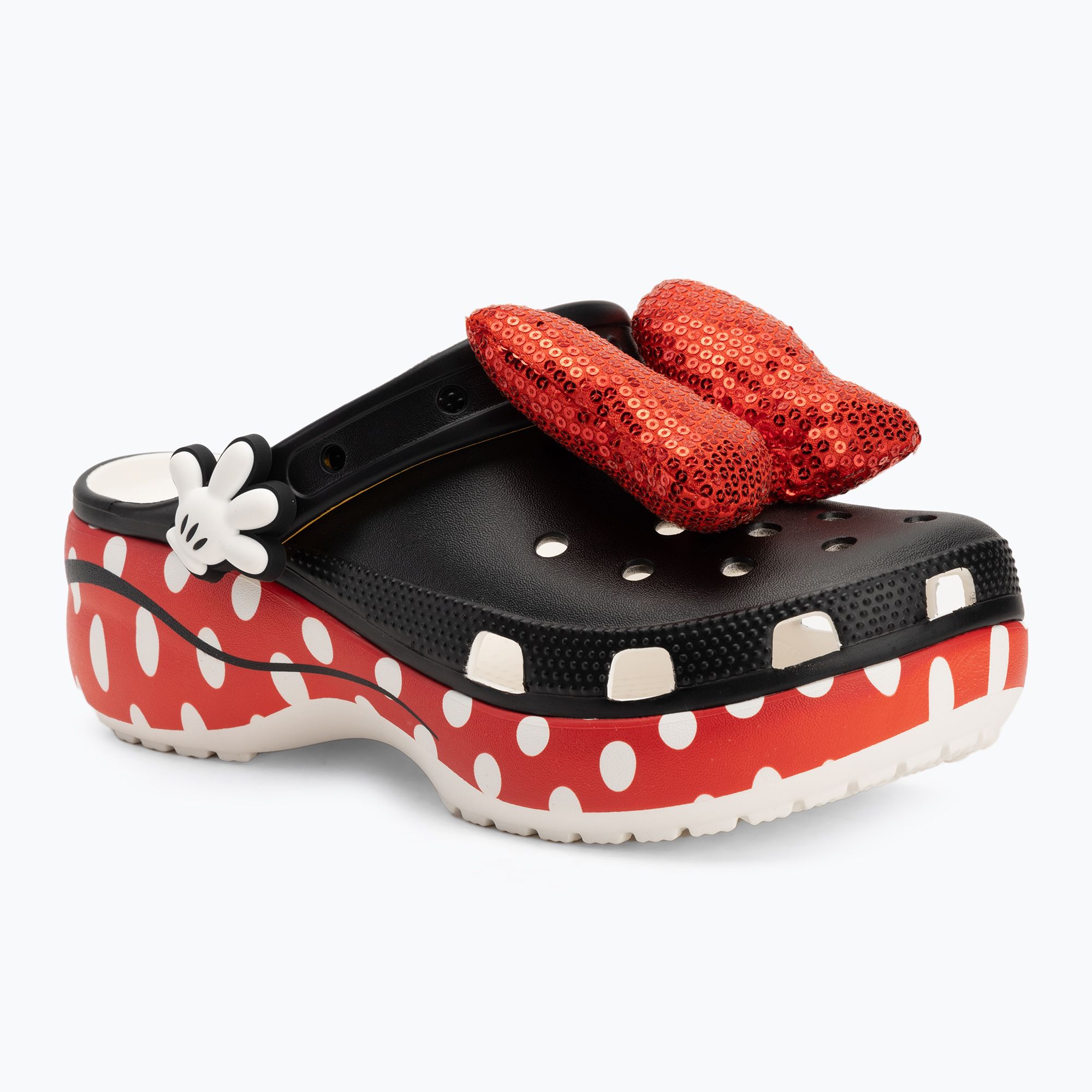 Papuci pentru copii Crocs Minnie Mouse Classic Platform Clog white ...