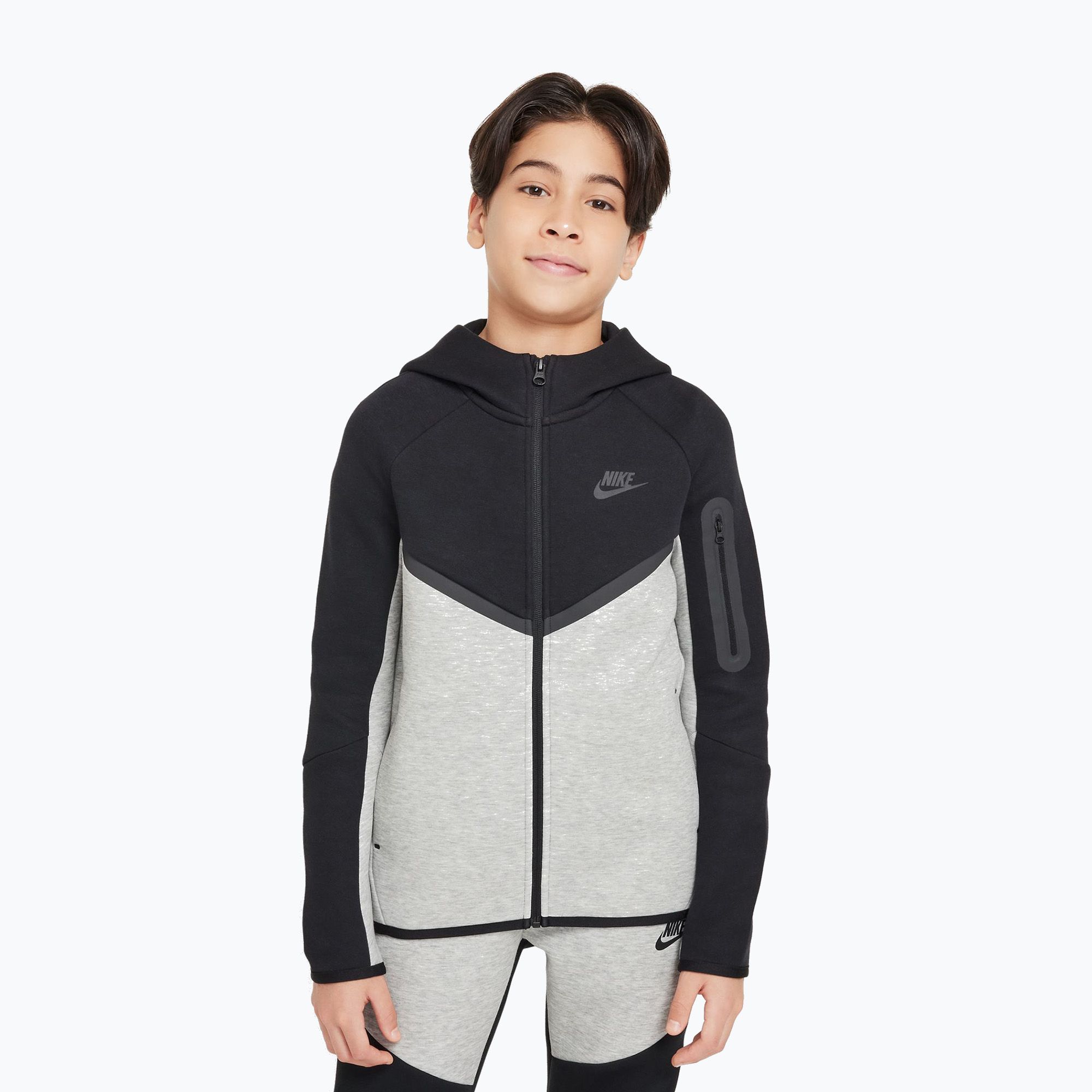 Bluză pentru copii Nike Sportswear Tech Fleece Full Zip black/black ...