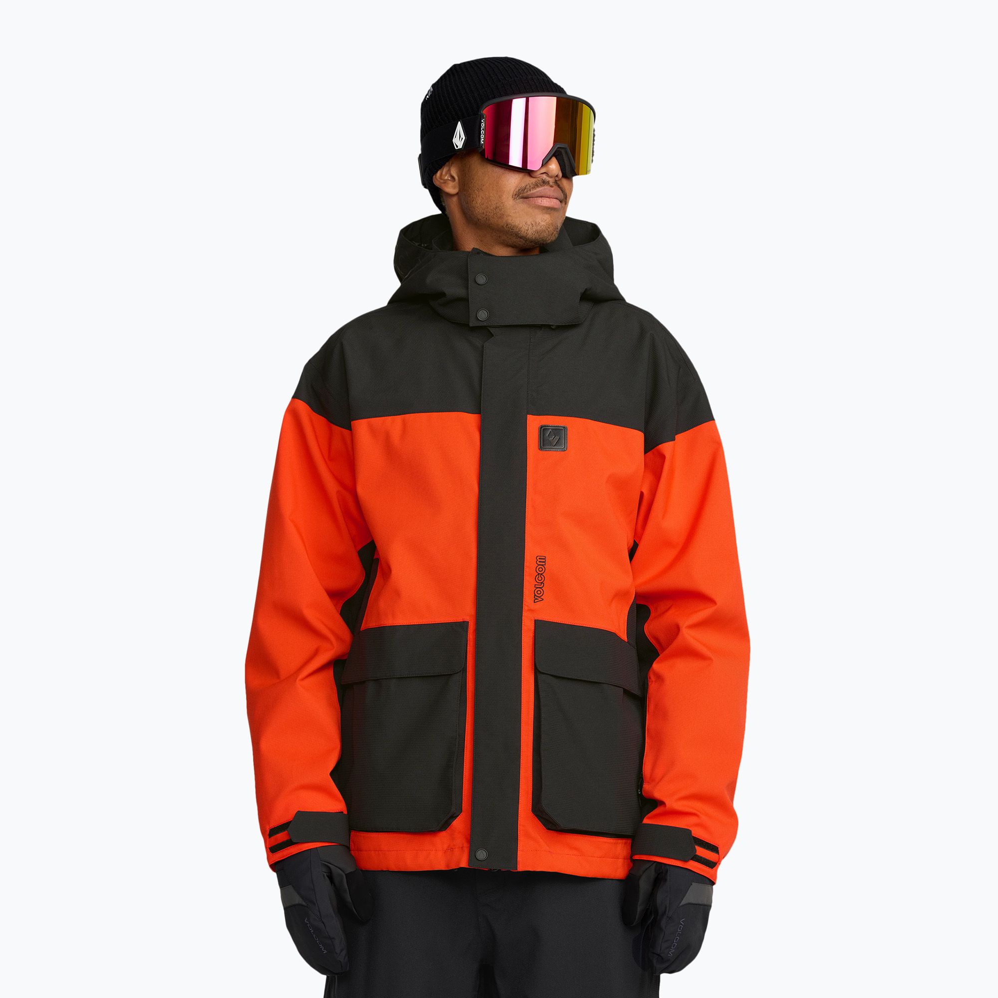 Geacă de snowboard pentru bărbați Volcom Kleveland orange shock ...