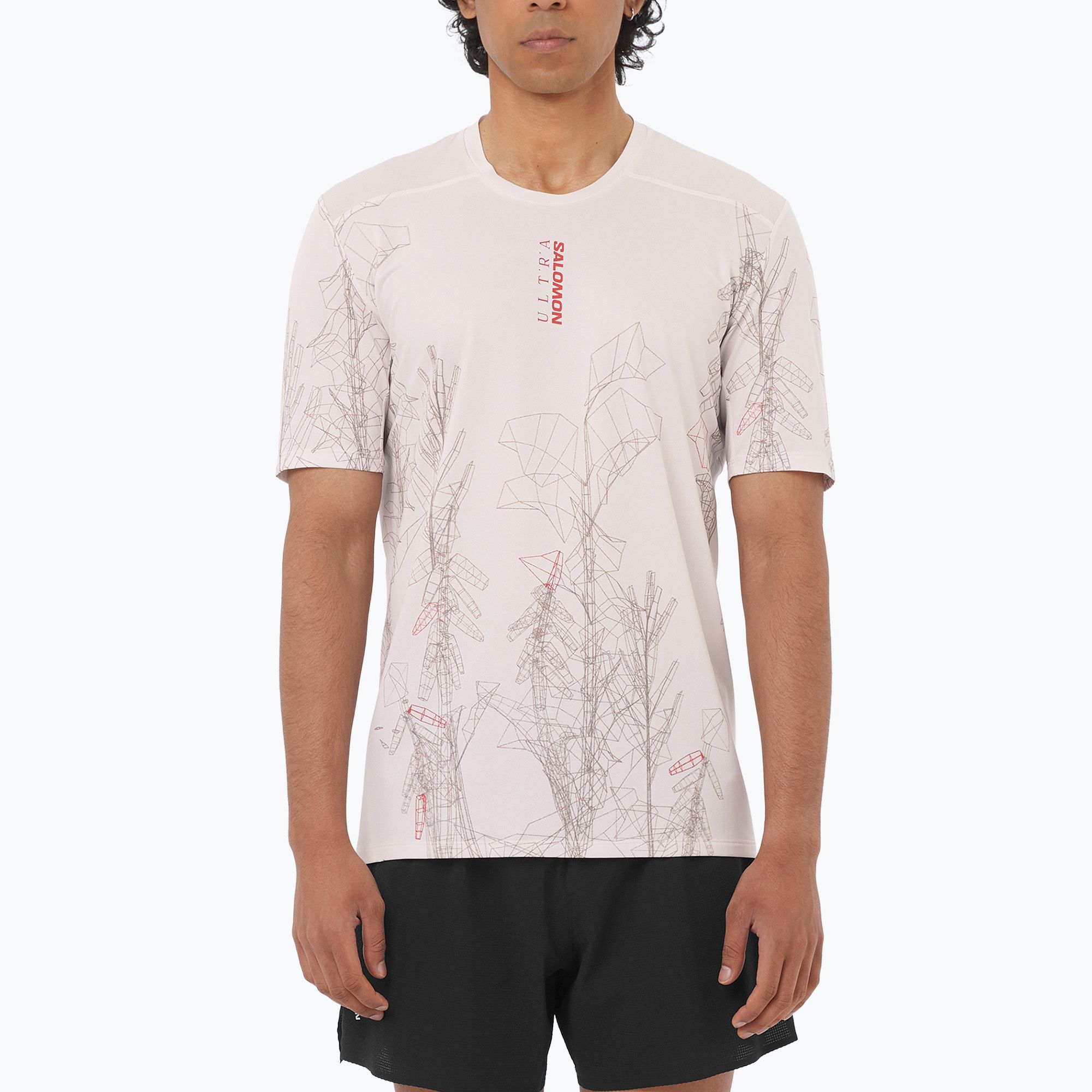 Tricou de alergare pentru bărbați Salomon S/Lab Ultra Tee Aop lilac ash ...