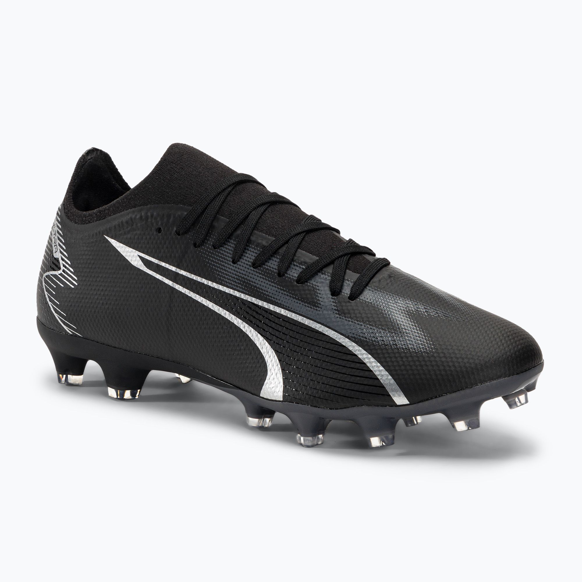 Cizme de fotbal pentru bărbați PUMA Ultra Match FG/AG puma negru/asfalt ...