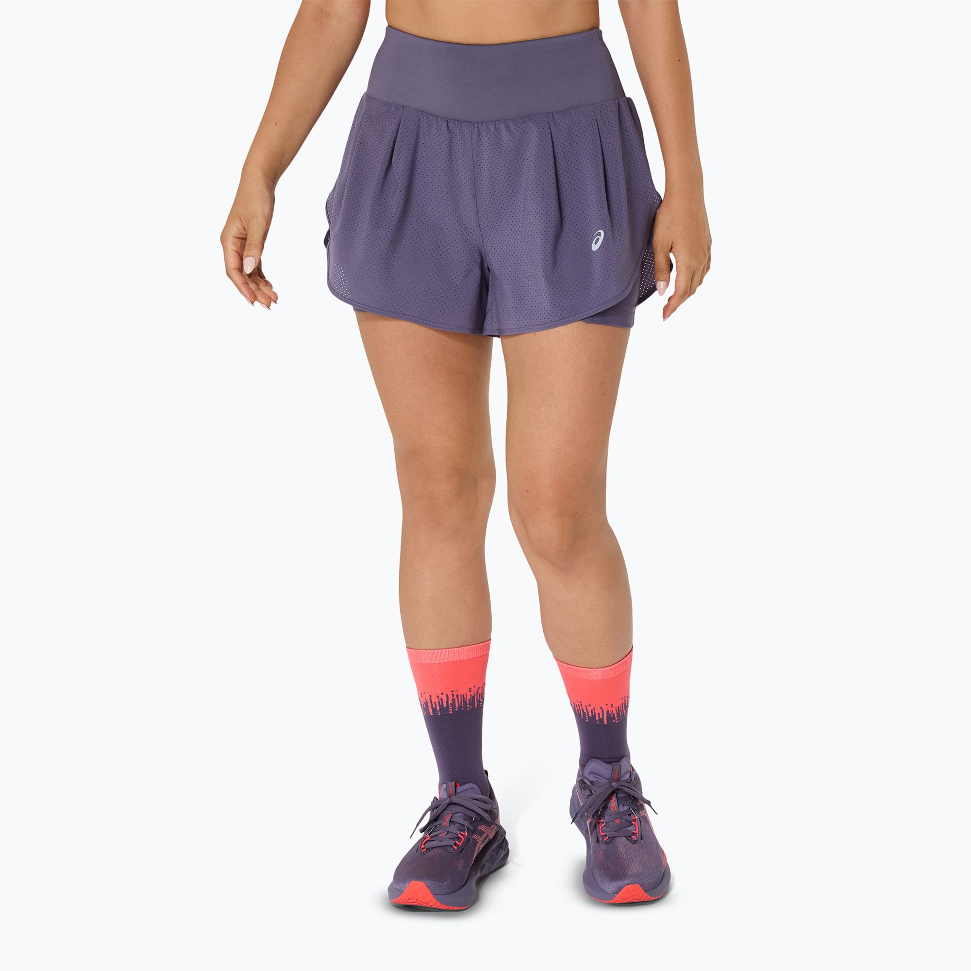 Pantaloni scurți de alergare pentru femei ASICS Road 2-N-1 3.5IN ...