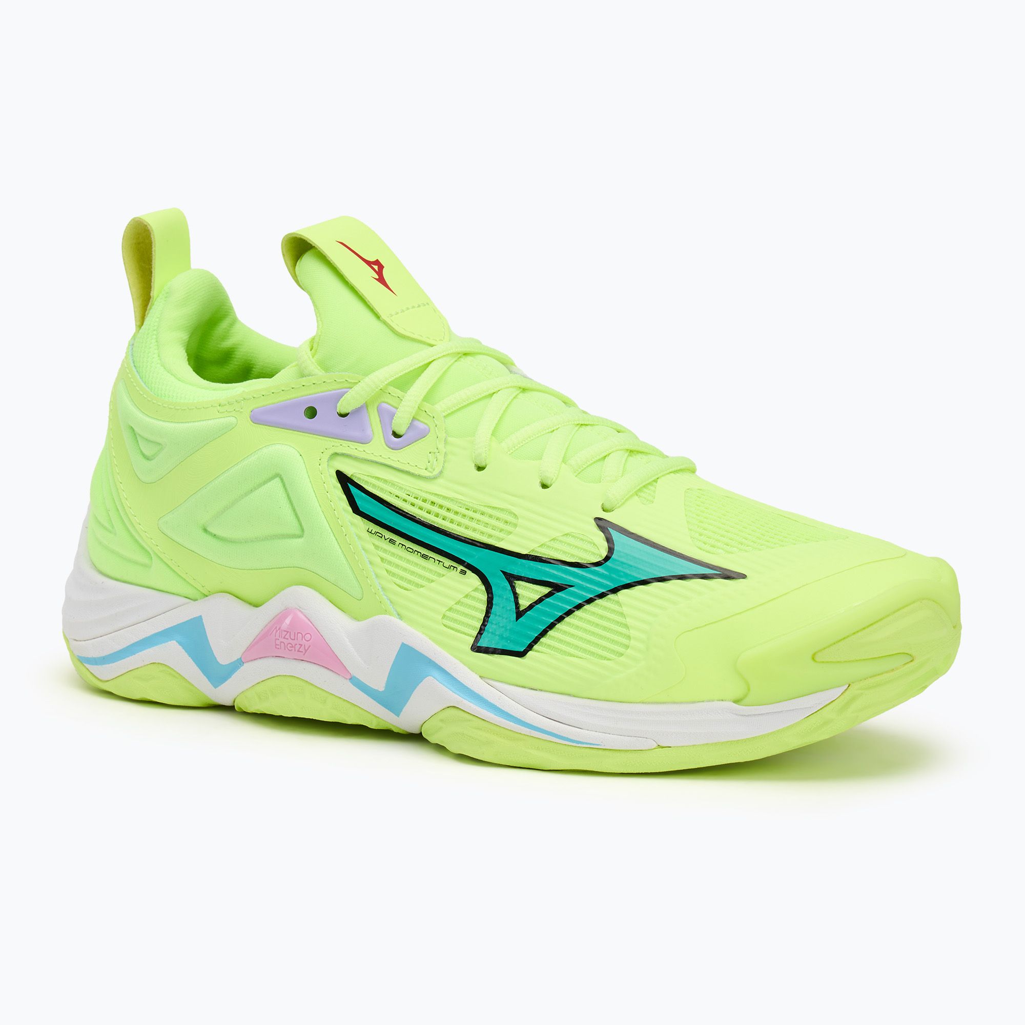 Încălțăminte de volei Mizuno Wave Momentum 3 neo lime/black/splish splash (V1GA231286) - Sportano.ro