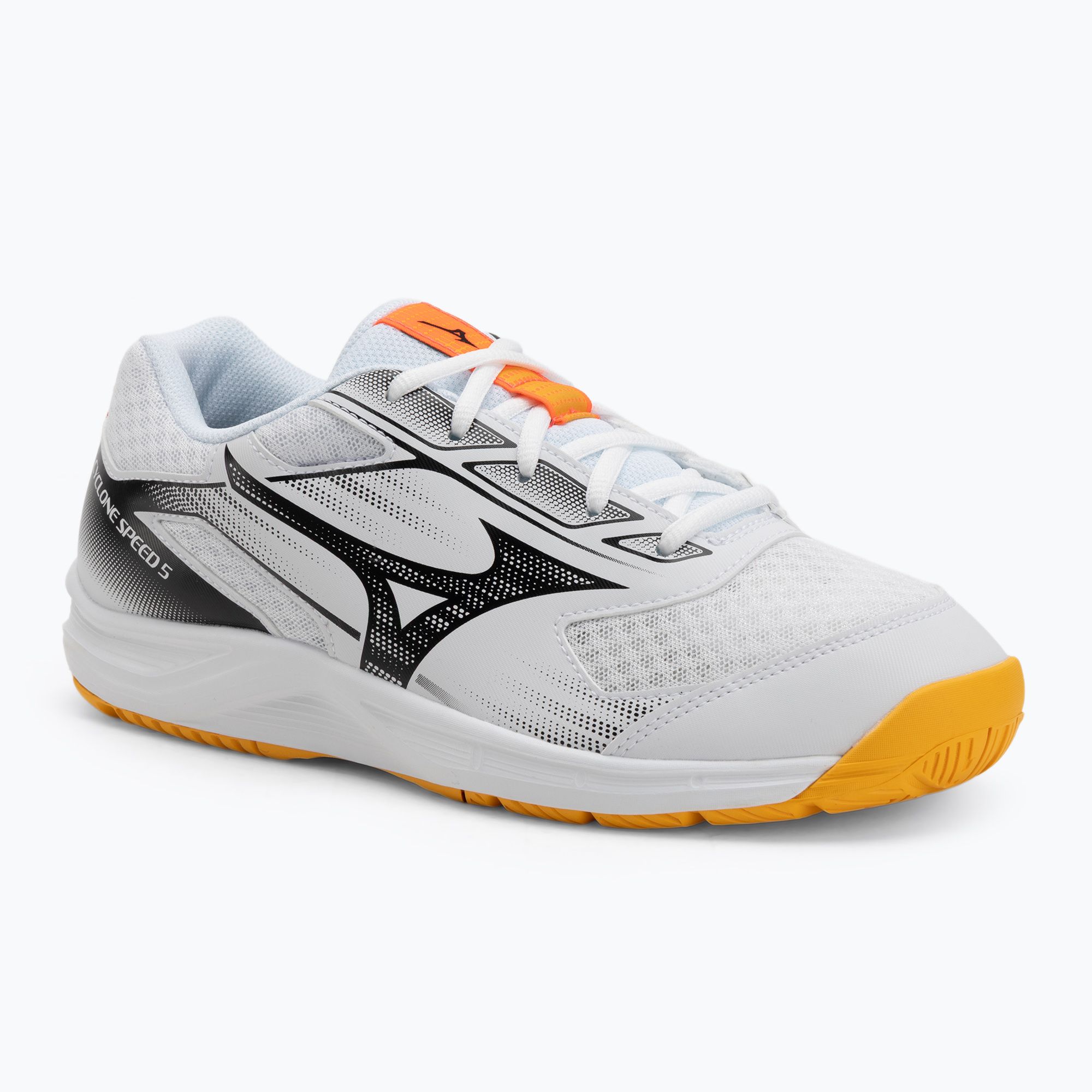 Încălțăminte de volei Mizuno Cyclone Speed 5 white/black/fiery red ...