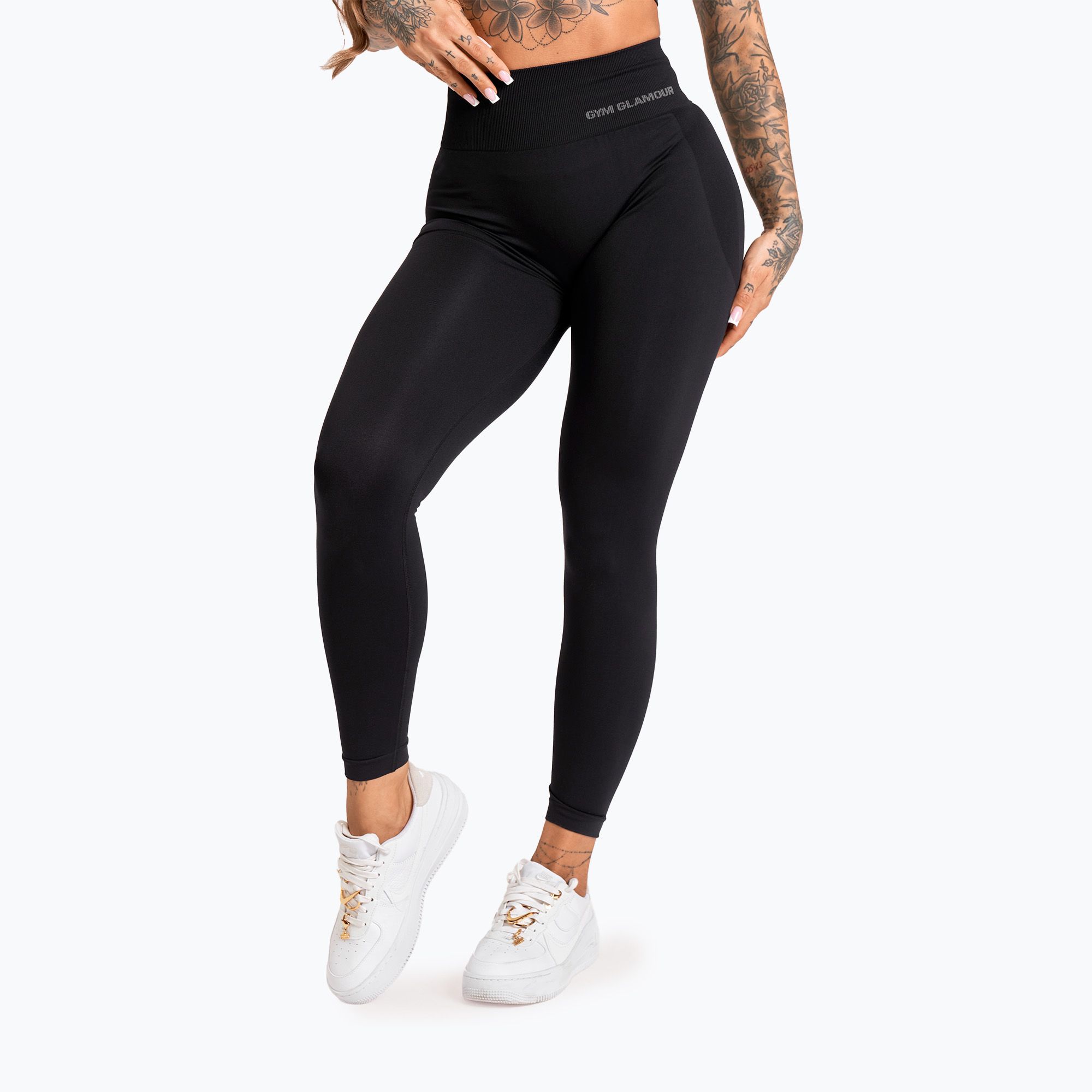 Colanți pentru femei Gym Glamour Solid black (491-2) - Sportano.ro
