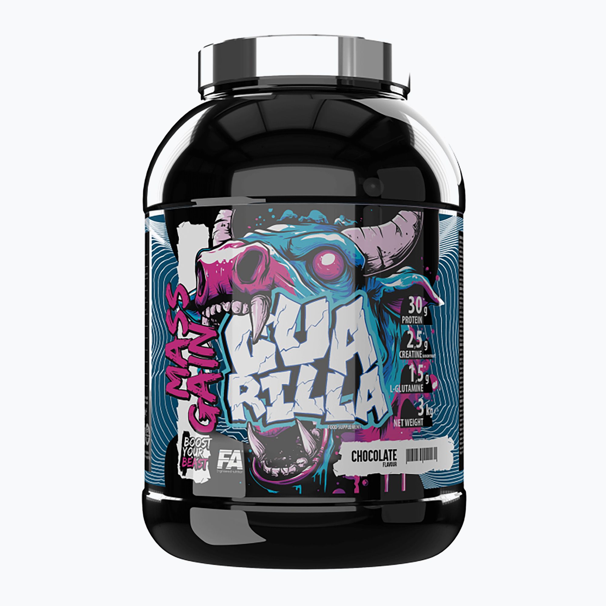 Gainer Fitness Authority Guarilla Mass Gain 3 kg strawberry (FA ...