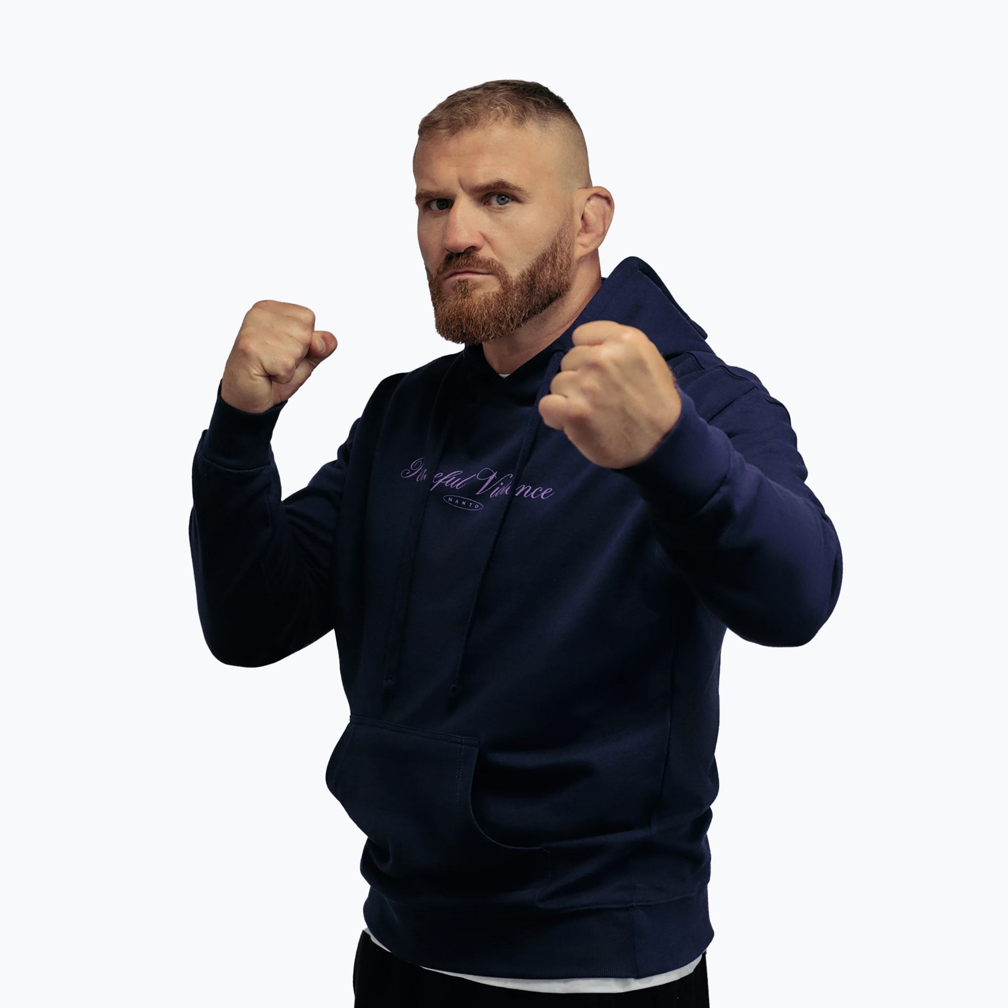 Bluză pentru bărbați MANTO Peaceful Violence Hoody negru (MNH504_BLK ...