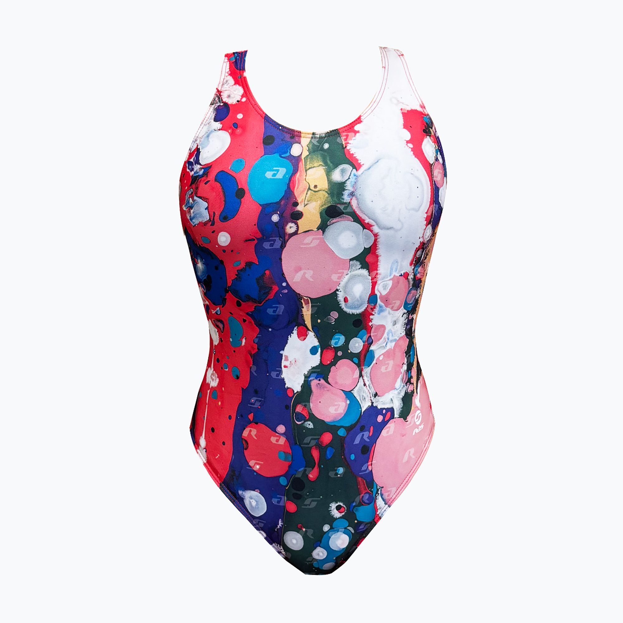 Costum de înot întreg pentru femei RAS Fluid Race Back multicolour ...