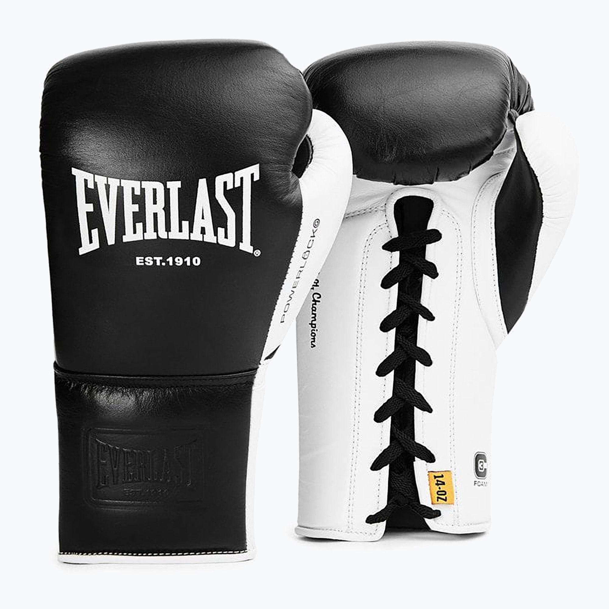 Mănuși de box Everlast Powerlock Pro OG Laced white/black (EV4000LAC ...